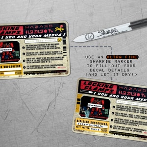 Use Your Mecha Label Vinyl Decal - Distressed Cyberpunk Anime Laptop ...