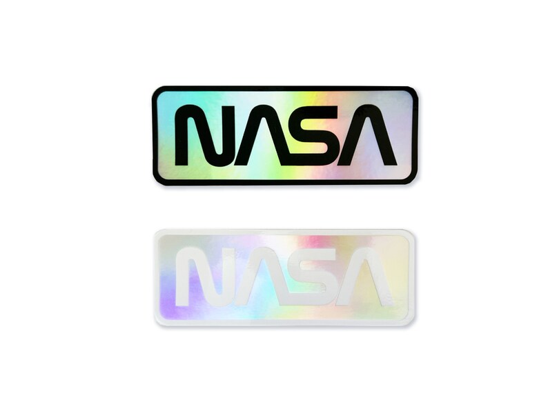 NASA Worm Holographic Vinyl Decal Retrofuturistic Sticker - Etsy