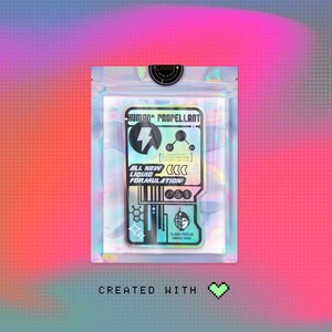 Human Propellant Holographic Vinyl Decal - Cyberpunk Water Bottle ...
