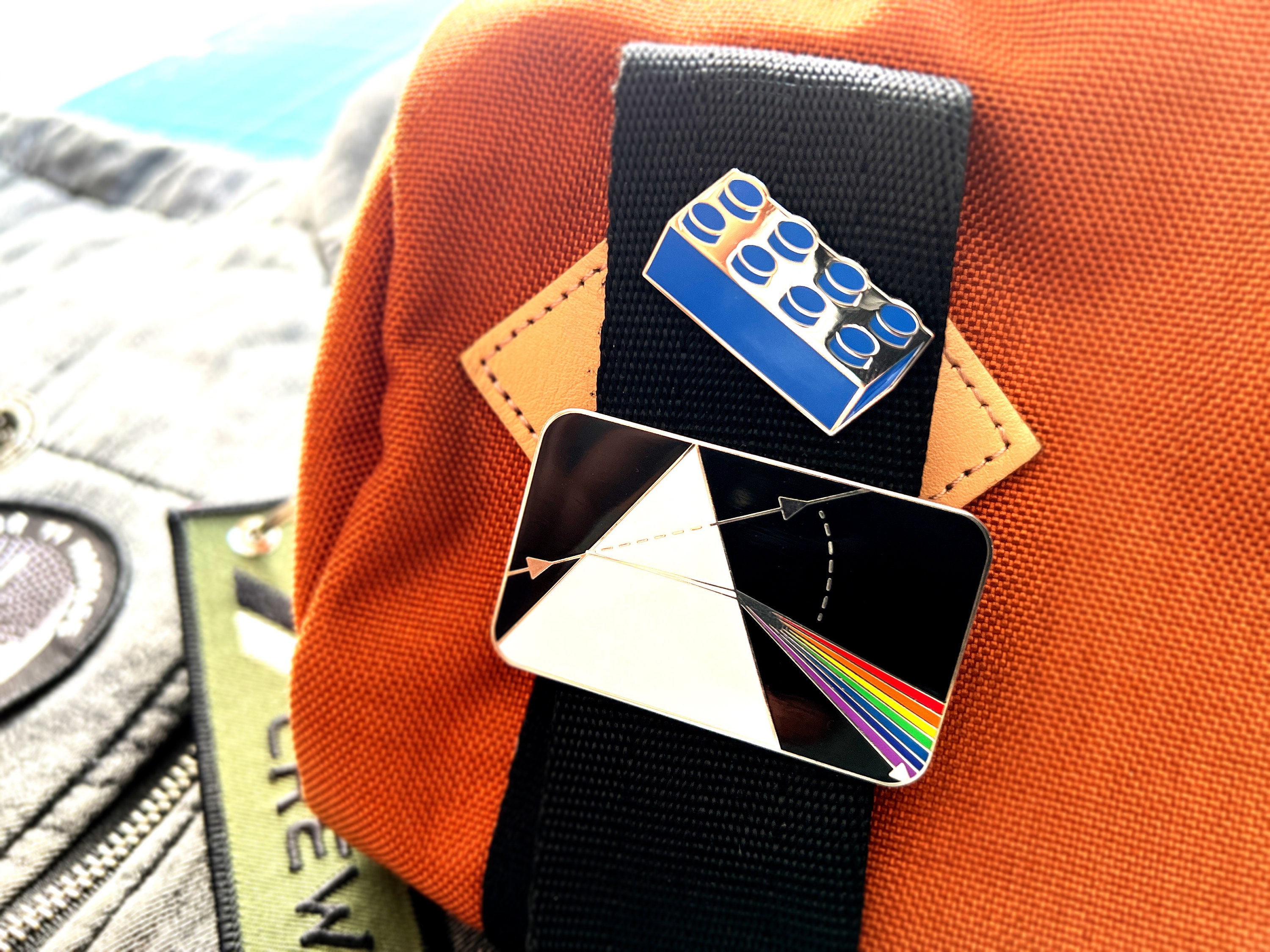 Building Block Enamel Pins - Golden Brick Lapel Pin / Brooch - Minifig ...