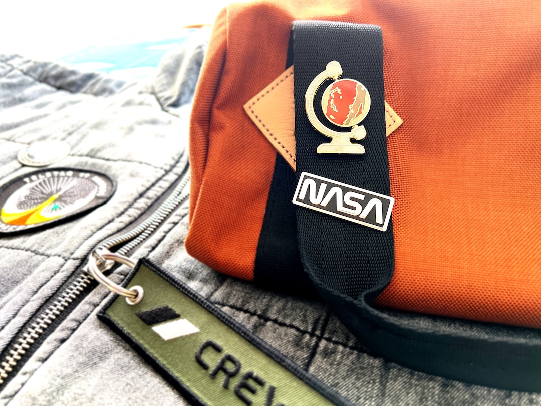 Retrofuturistic NASA Enamel Pin - Retro Space Lapel Pin / Brooch ...