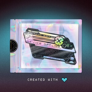 Device Offline Holographic Vinyl Decal - Manual Override Cyberpunk ...