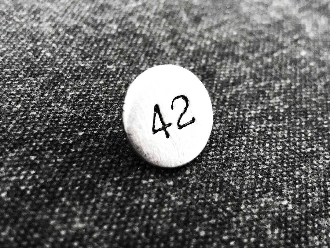 Handmade 42 Pin in Sterling Silver Hitchhikers Guide to the Galaxy Fan ...