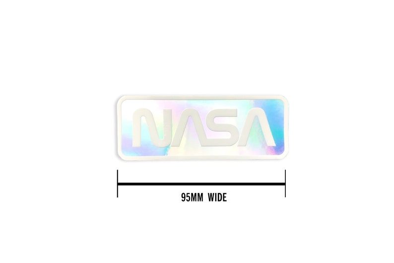 NASA Worm Holographic Vinyl Decal Retrofuturistic Sticker | Etsy