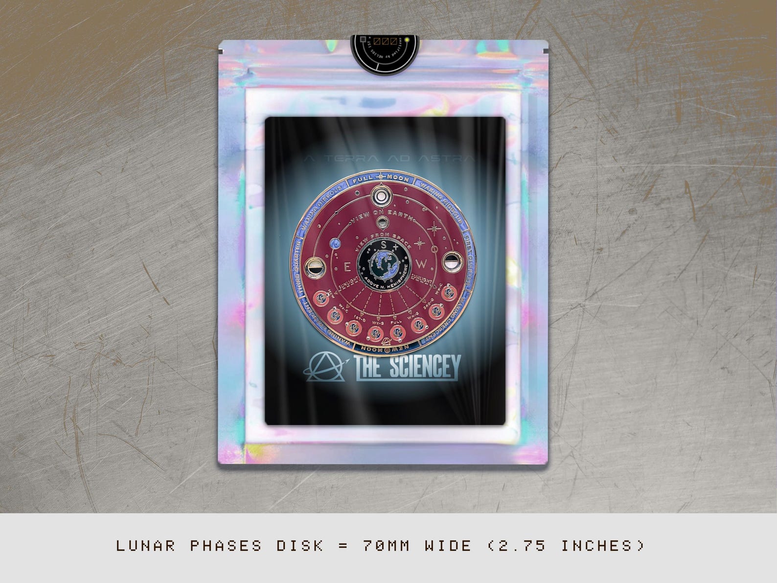 Lunar Phases Dial Pin - Moon Phases Chart Spinner / Spinning Pin ...