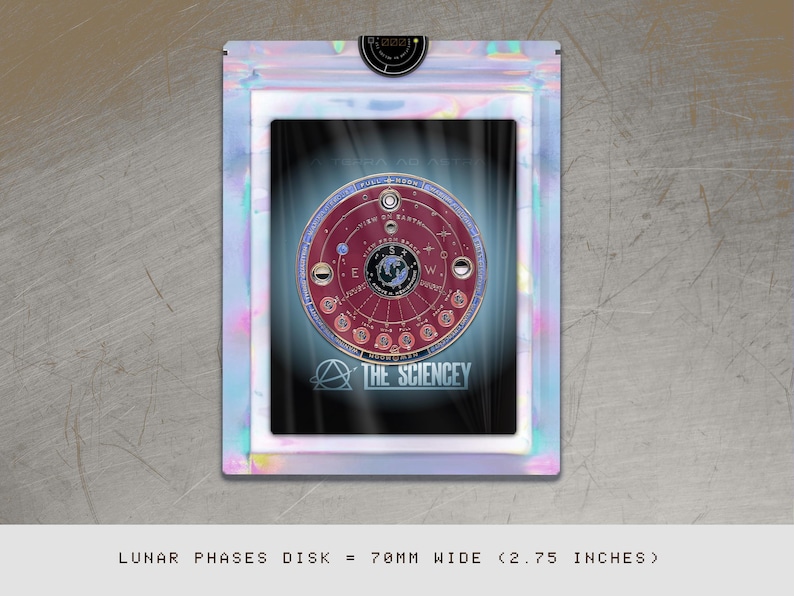 Lunar Phases Dial Pin - Moon Phases Chart Spinner / Spinning Pin ...