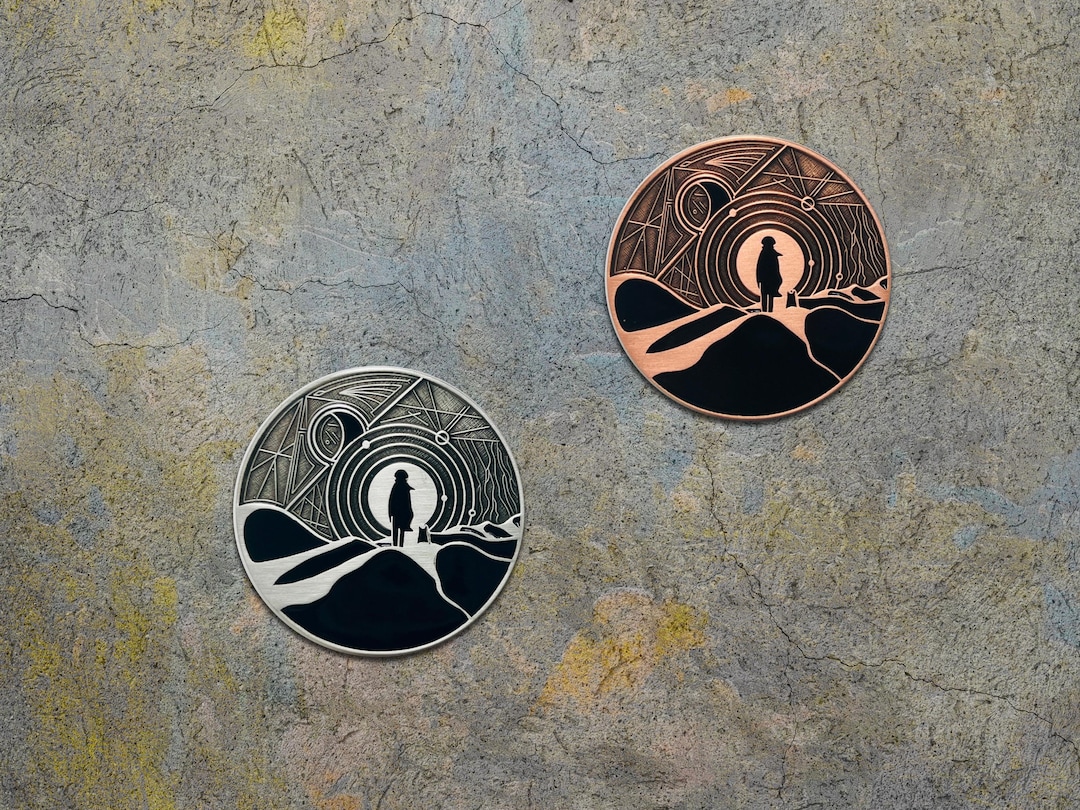 Child of the Dunes Copper Enamel Pin - Sci-fi Dystopian Desert Lapel ...