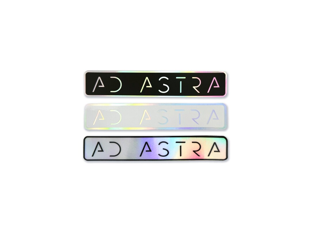 Ad Astra Holographic Decal - Cyberpunk Futuristic Vinyl Sticker - Sci ...