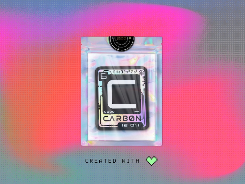 Cyberpunk Holographic Element Vinyl Decal: Carbon / Silicon - Etsy