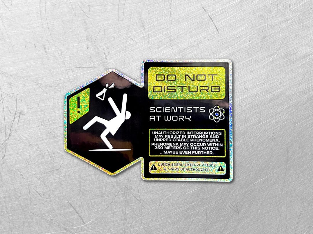 Scientists at Work Holographic Decal - Cyberpunk Futuristic Vinyl ...