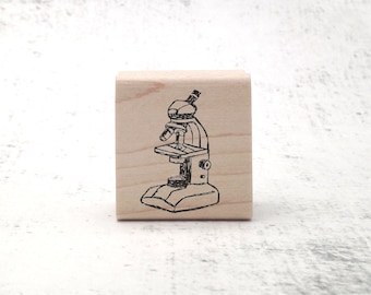 Microscope Stamp | Etsy