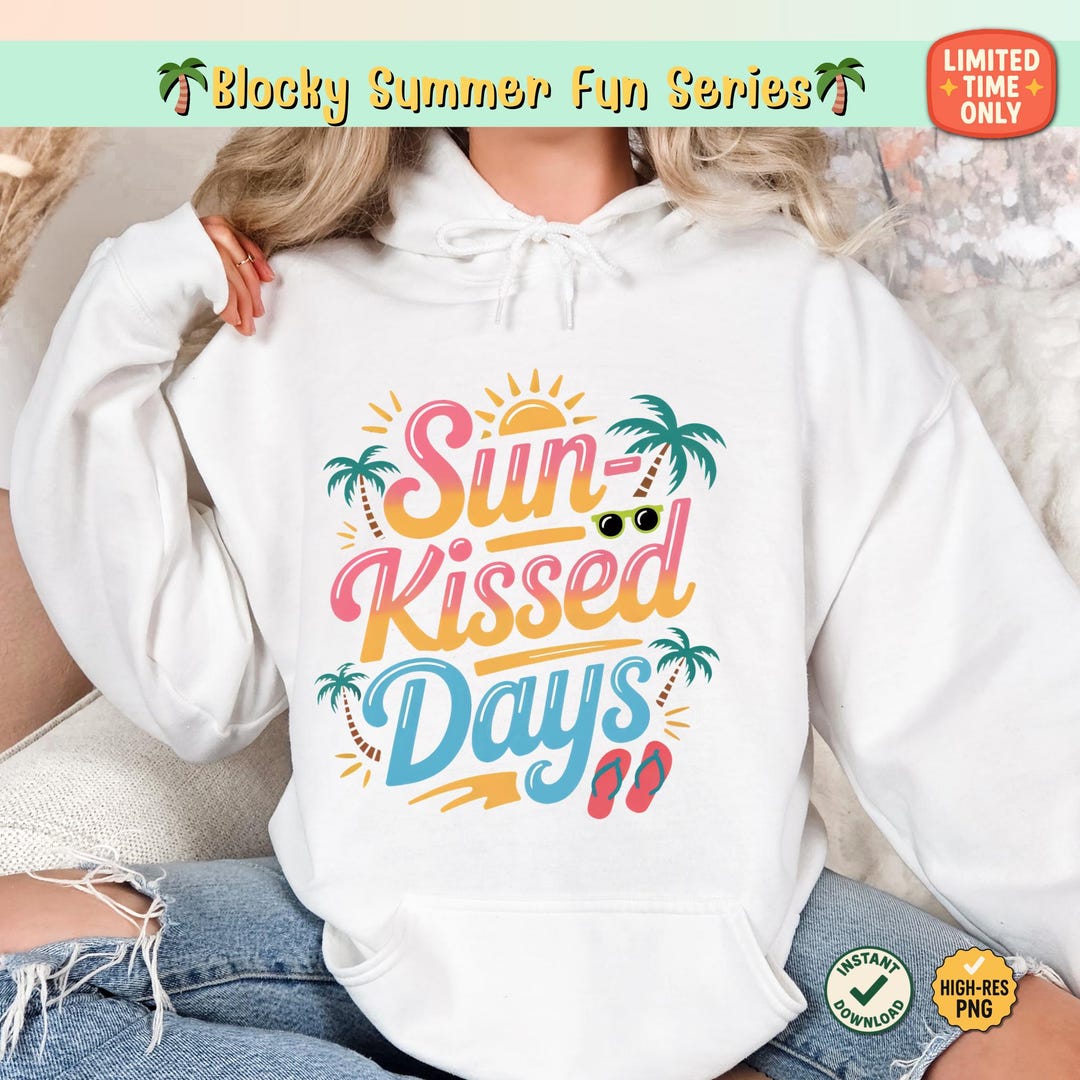 Sun-kissed Days PNG, Summer Sublimation Design, Beach Quote Clipart ...