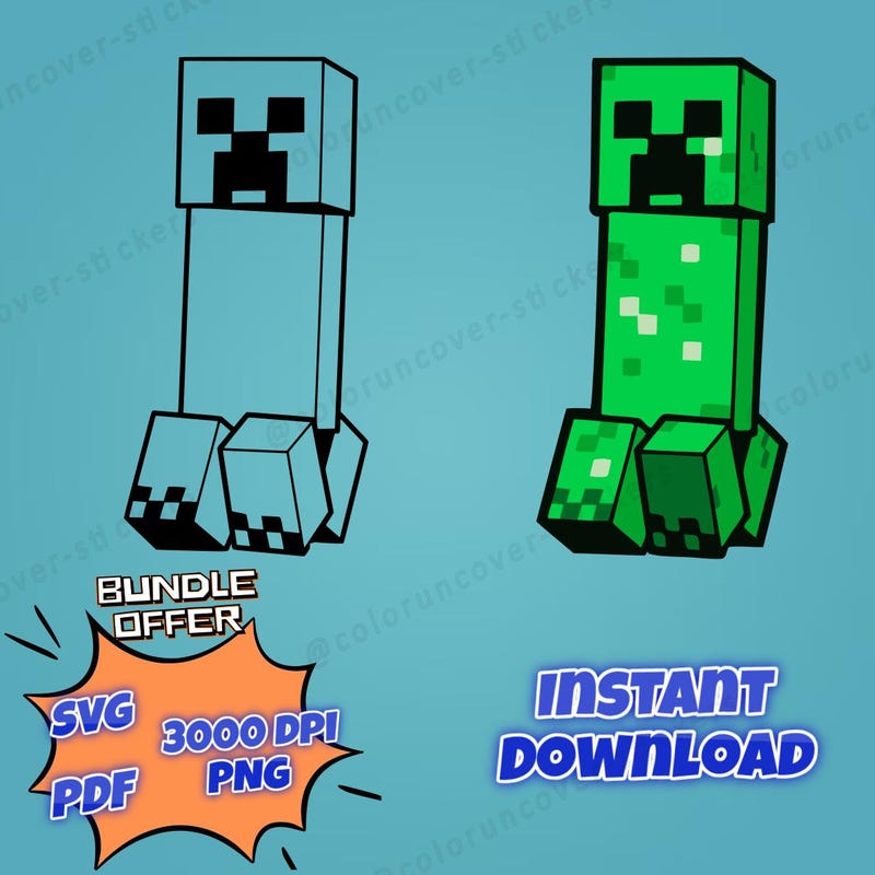 Creeper Svg - Etsy