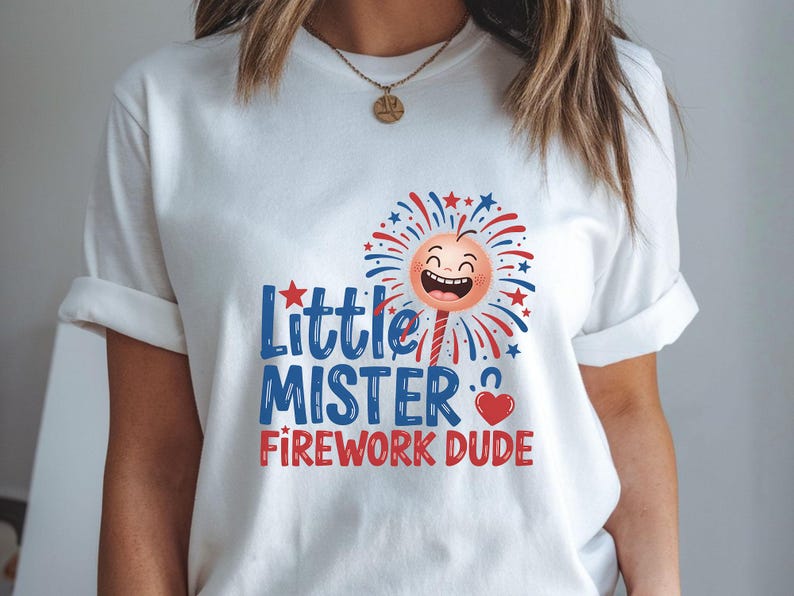 Little Mister Firework Dude PNG – 4th of July Sublimation for Kids ...