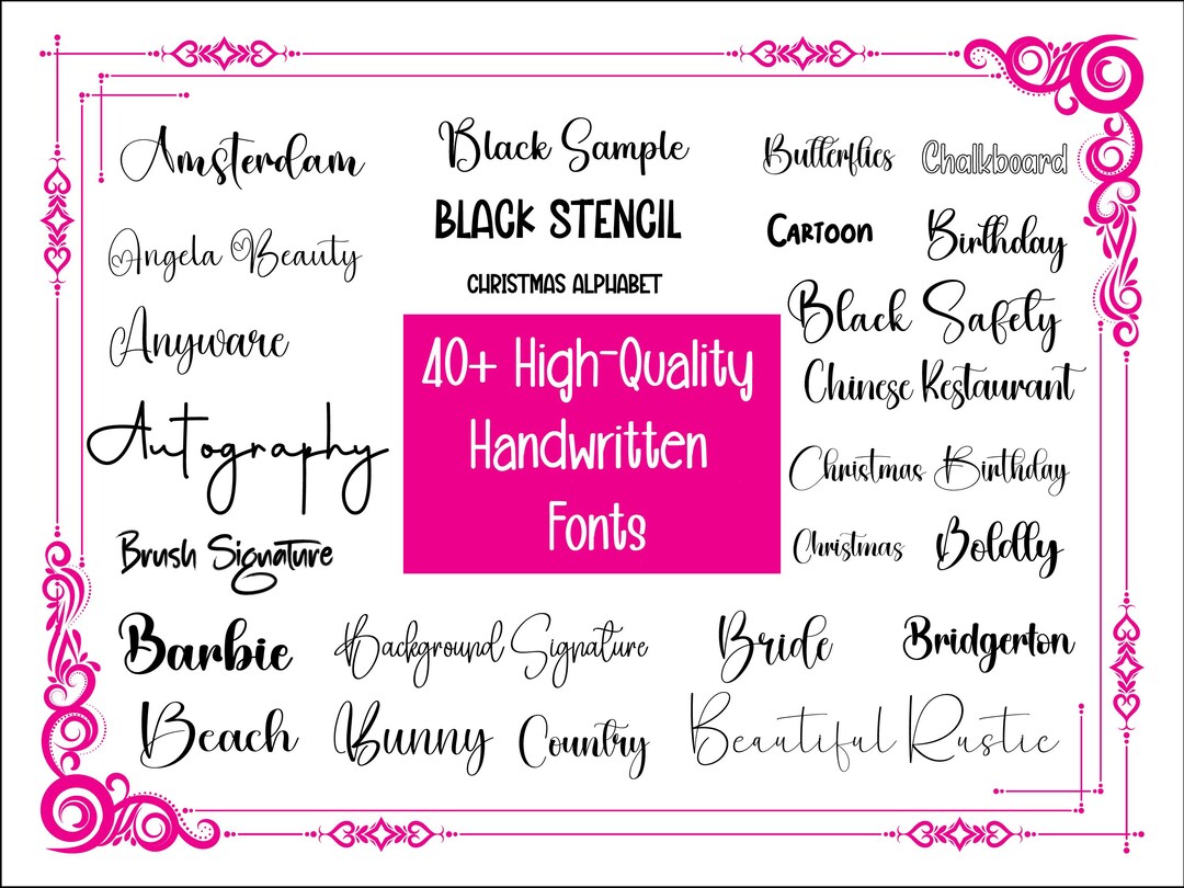 Cute Cursive Swirly Handwriting Fonts, Handwritten Fonts , Calligraphy ...