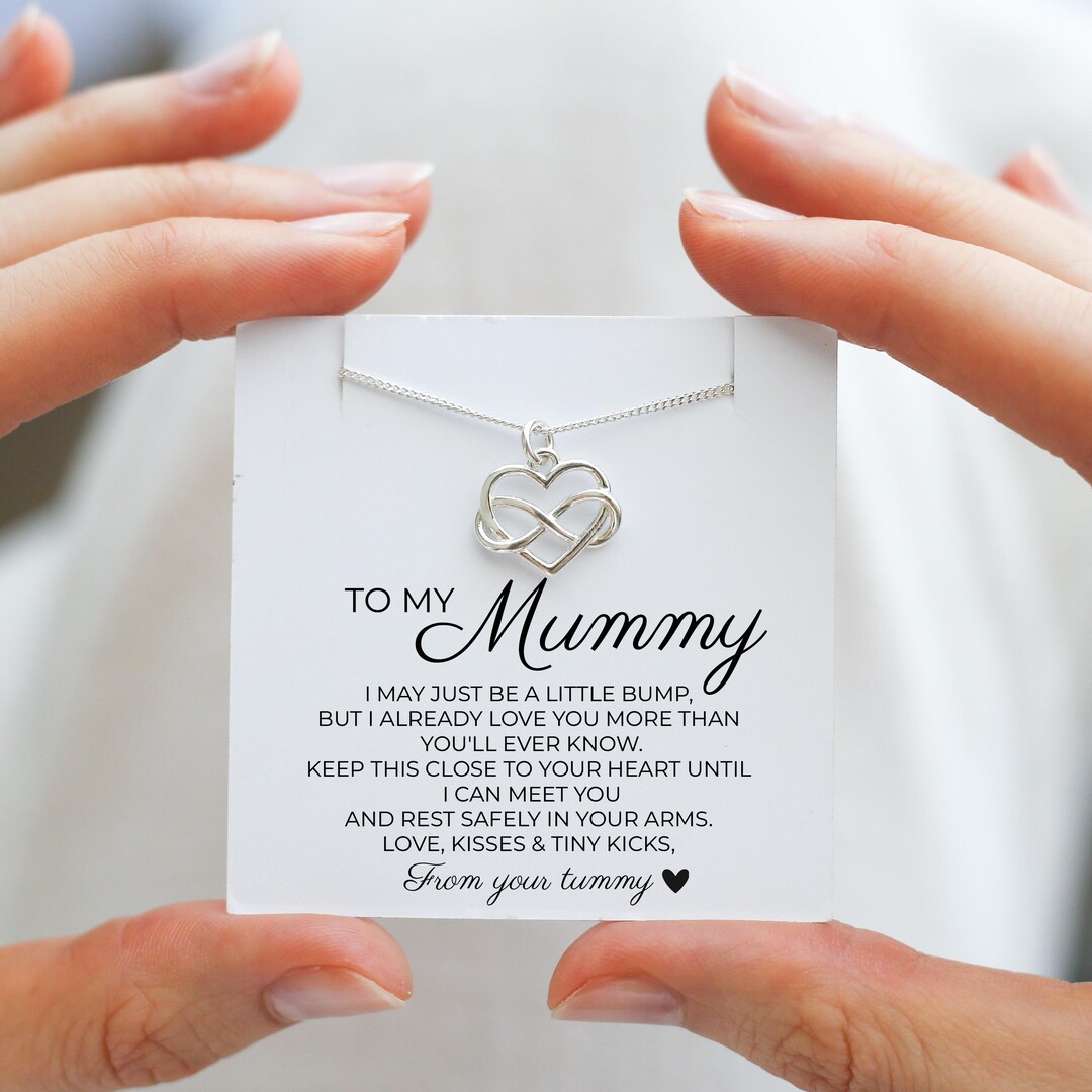 To My Mummy Necklace From Bump, Pregnancy Gift With Card, Mommy to Be ...