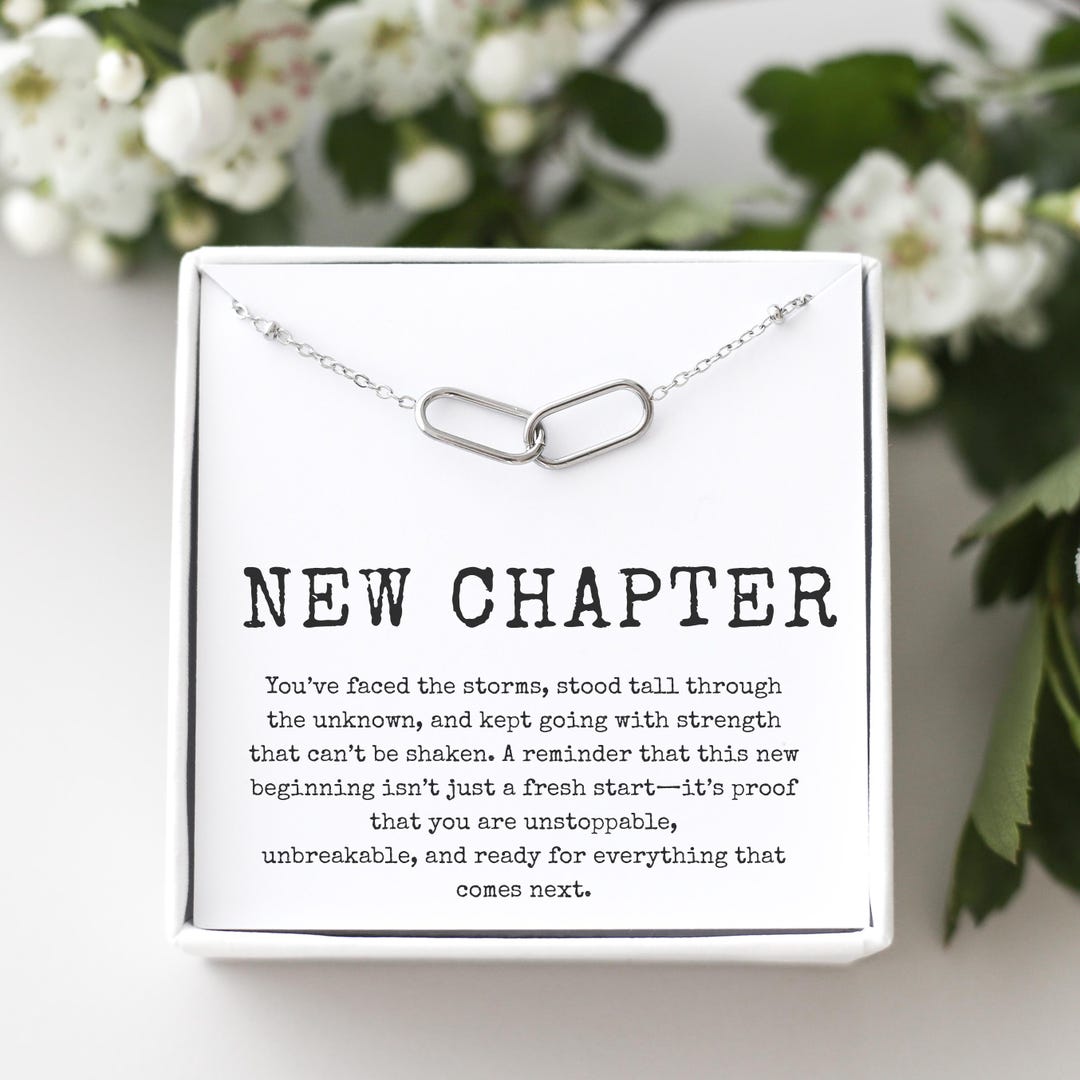 New Chapter Necklace, Fresh Start Jewellery, Gift for New Beginnings ...