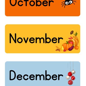 Pastel Rainbow Months of the Year Posters: Classroom Homeschool Decor ...