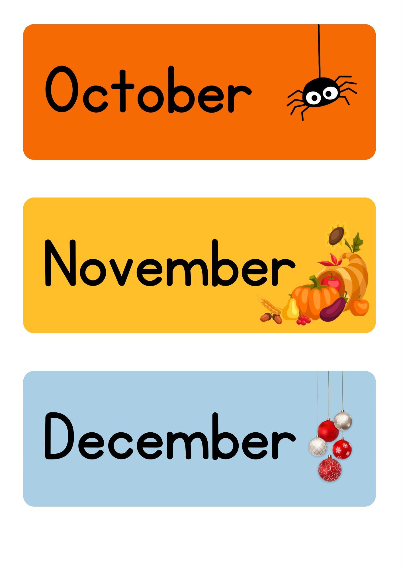 Pastel Rainbow Months of the Year Posters: Classroom Homeschool Decor ...