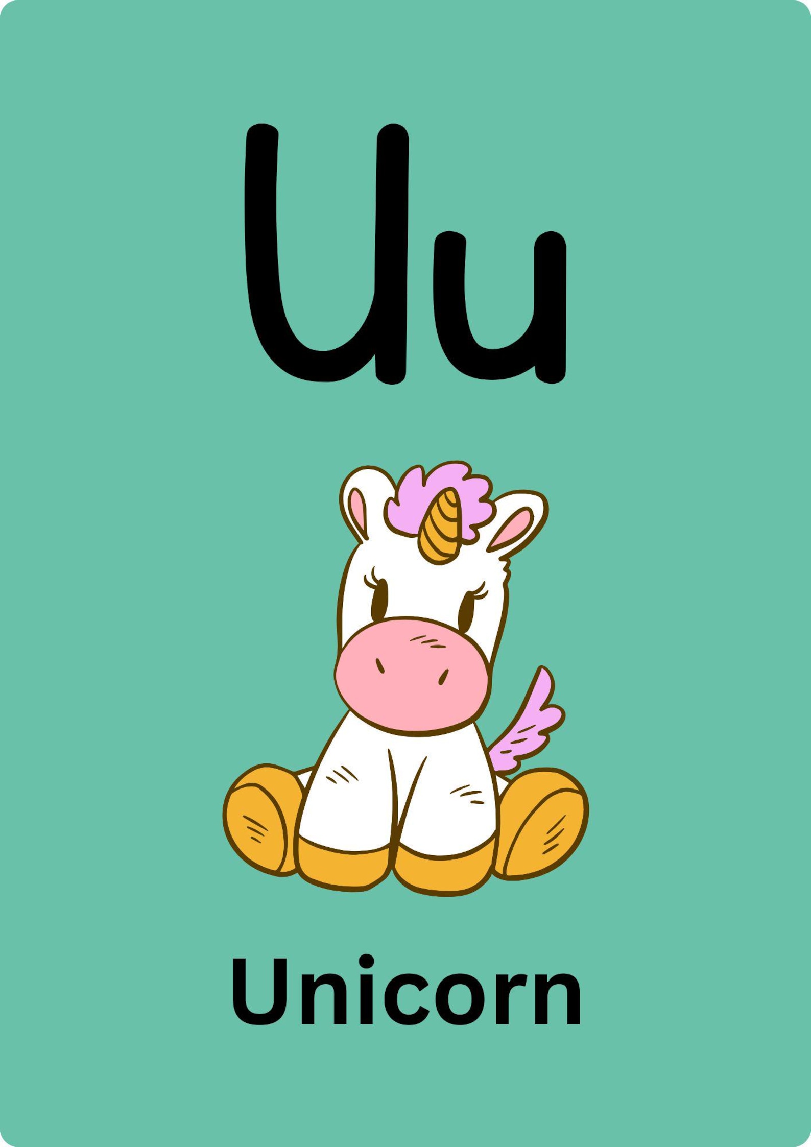 Pastel Rainbow Alphabet Posters A–Z | ABC Animal Flashcards | Classroom ...