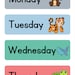 Days of the Week Animal Posters – Printable Classroom Decor (PDF) - Etsy