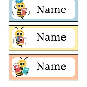 Editable Bee Name Tags – Pastel Classroom Decor (PDF + Canva) - Etsy