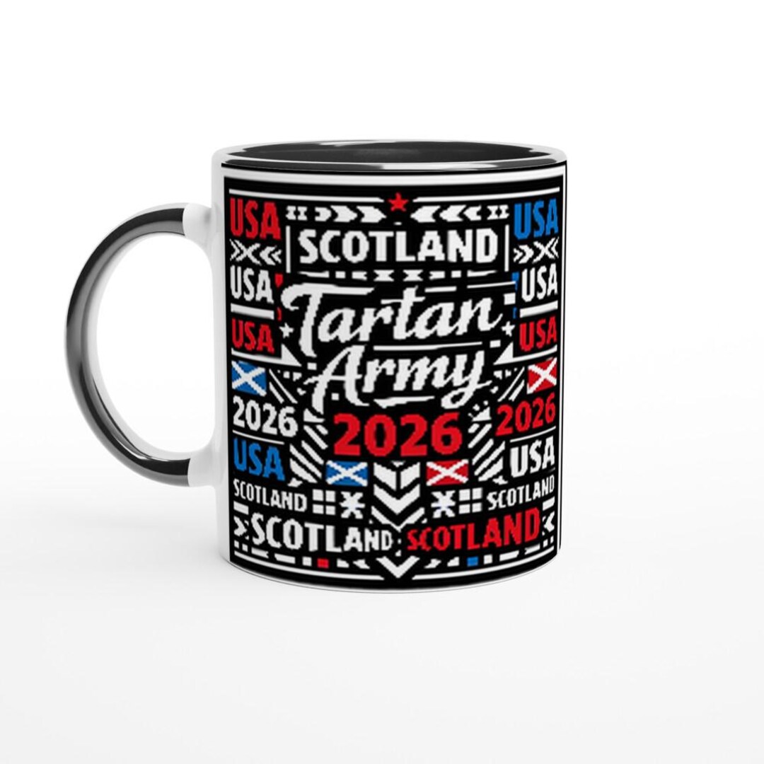 Tartan Army Word Cloud Mug - 2026 World Cup Fan Gift - Unique Scottish ...