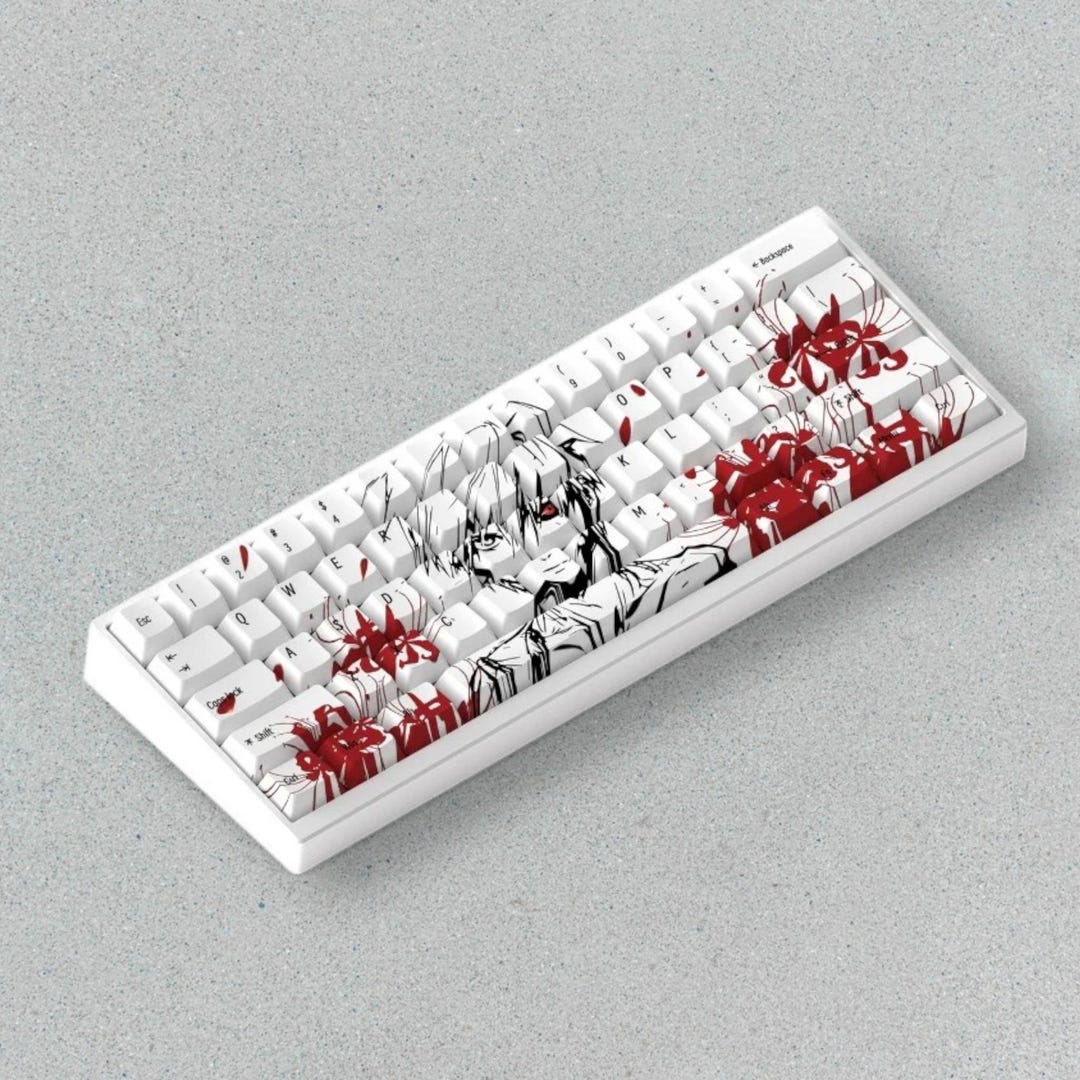 Stylish Kaneki Ken Anime Keycap Set PBT for Mechanical Keyboards ...