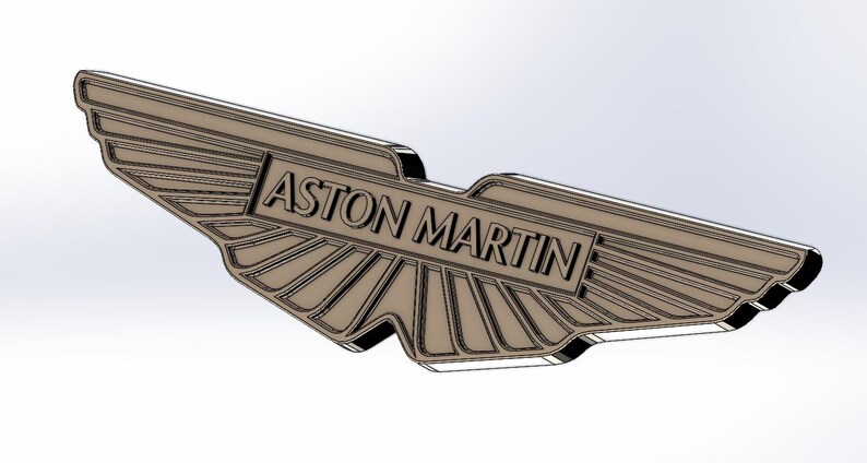 Editable Aston Martin Badge CAD File for 3D Printing and Modelling ...