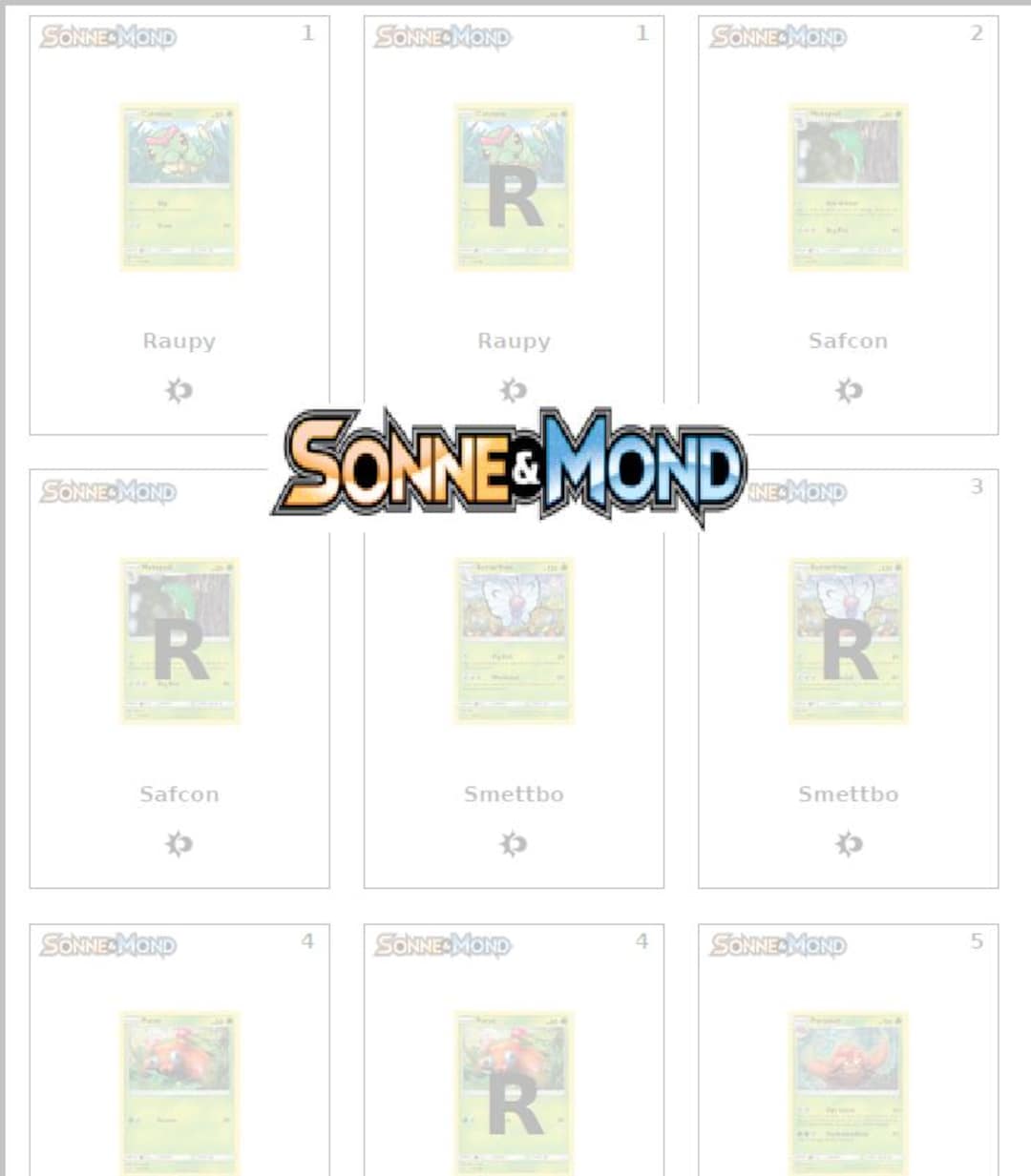 Pokémon Master Set Placeholder – Sun & Moon Era | All Sets (2017–2019 ...