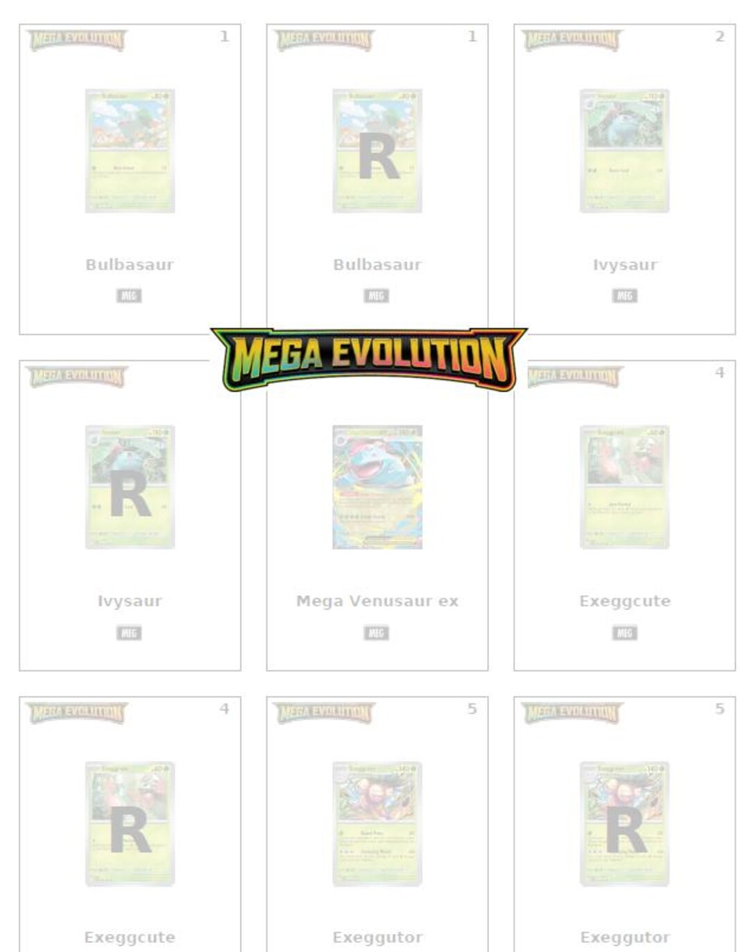 Pokémon Master Set Placeholder Bundle – Complete Mega Evolution Era ...