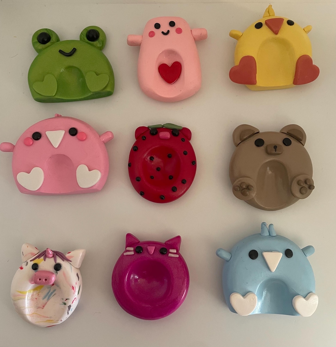 Handmade Polymer Clay Animal Worry Stone | Pocket Fidget, Calming Gift ...