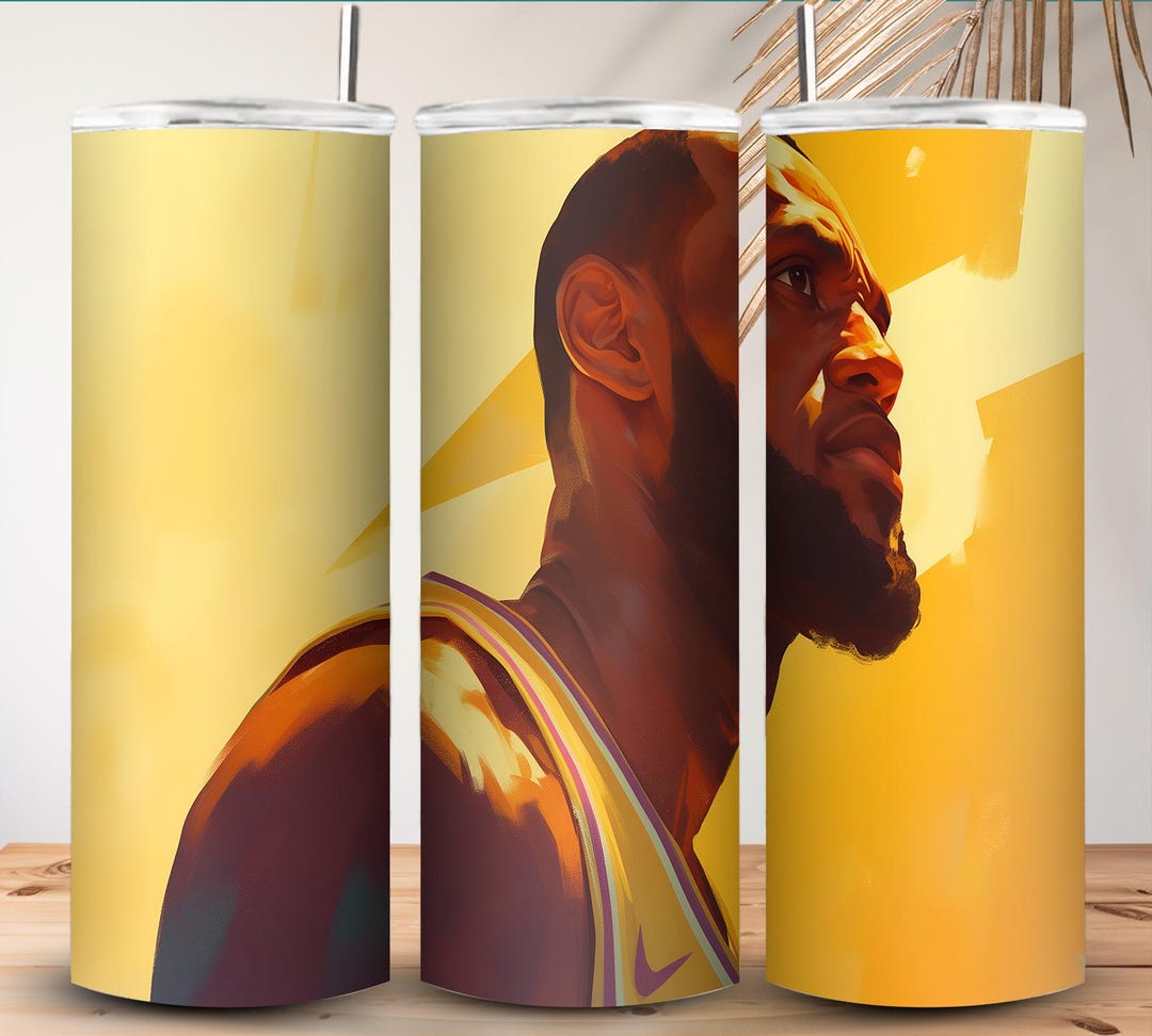 Lebron James 20oz Tumbler Sublimation Wrap PNG – Basketball Fan Art ...