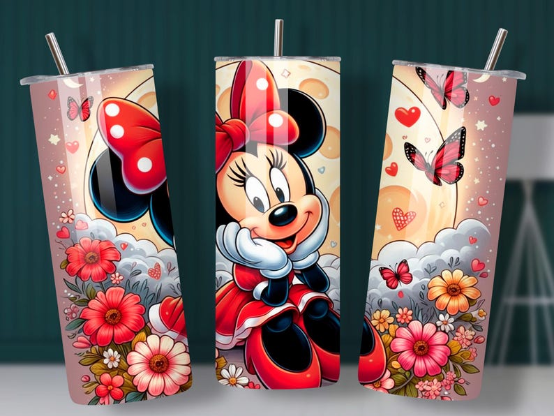 Cartoon Tumbler Wrap: Red Bow, Moon & Stars PNG (digital Download) - Etsy