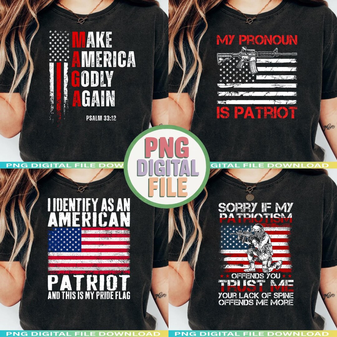 Republican Pronoun PNG Bundle, My Pronoun is Patriot Flag, I Identify ...