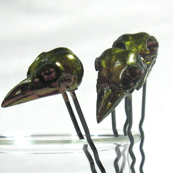 Bird Skull Hair Pin - Etsy