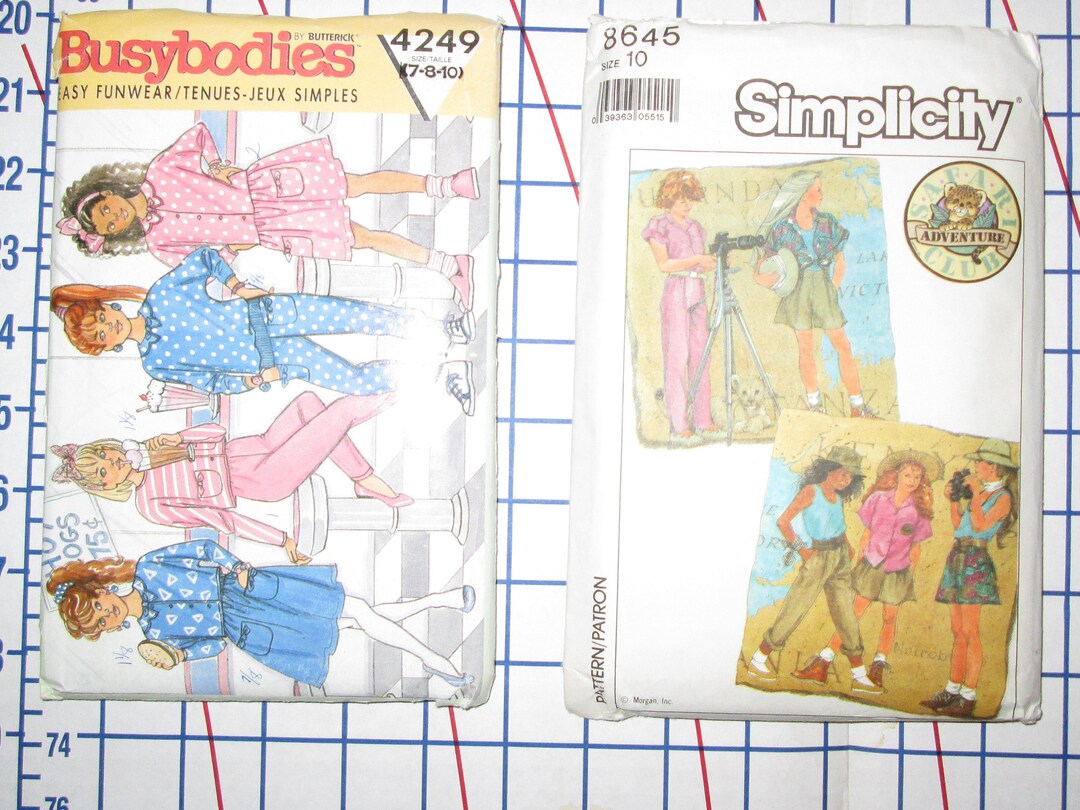 Set of 2 Uncut Vintage Sewing Patterns, Simplicity 8645 Size 10 ...