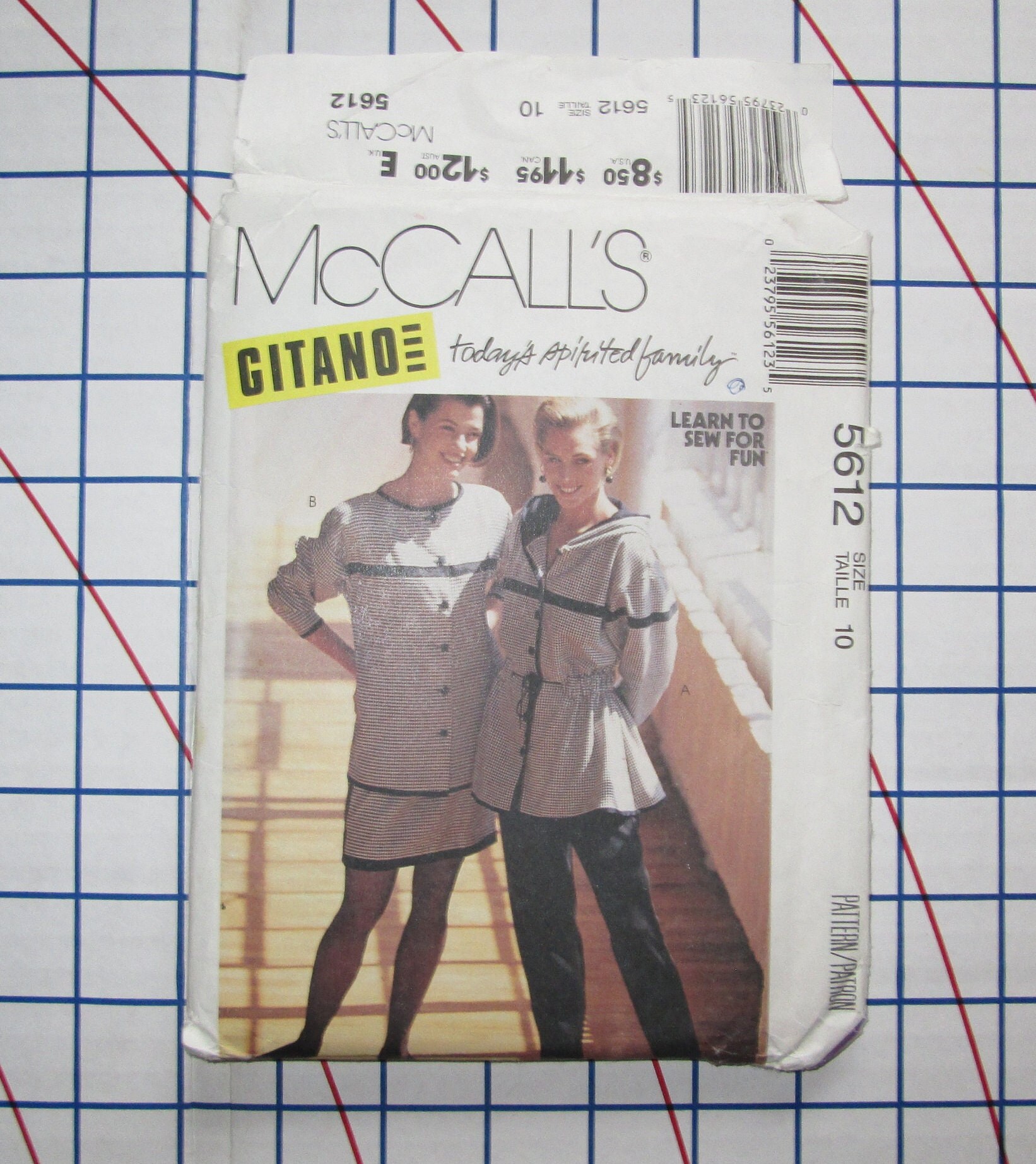 Mccall's Uncut Gitano Design Sewing Pattern for Tunic, Skirt, Hooded ...
