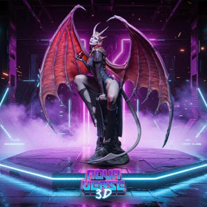 Lilith Demon Queen STL 3D Print File | Succubus Vampire Lady With Horns ...