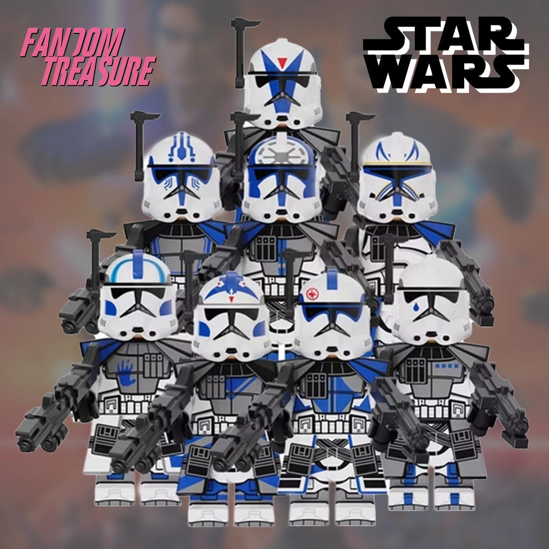 Clone Wars 501st Minifigure Pack (8pcs) | Custom Clone Troopers ...