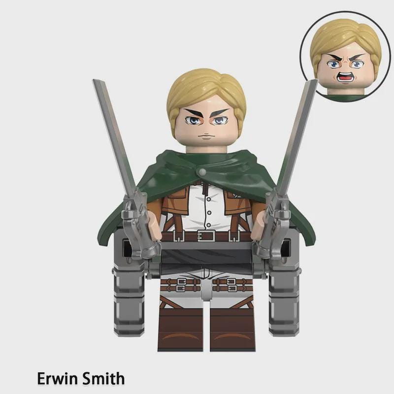 Custom Attack on Titan Minifigures Set | Compatible Anime MOC Brick ...