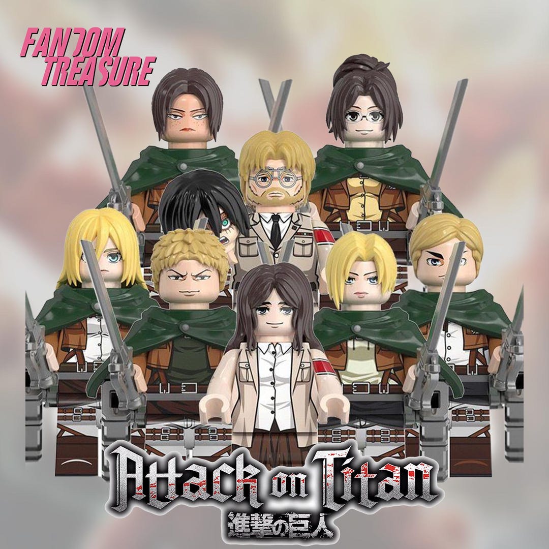 Custom Attack on Titan Minifigures Set | Compatible Anime MOC Brick ...