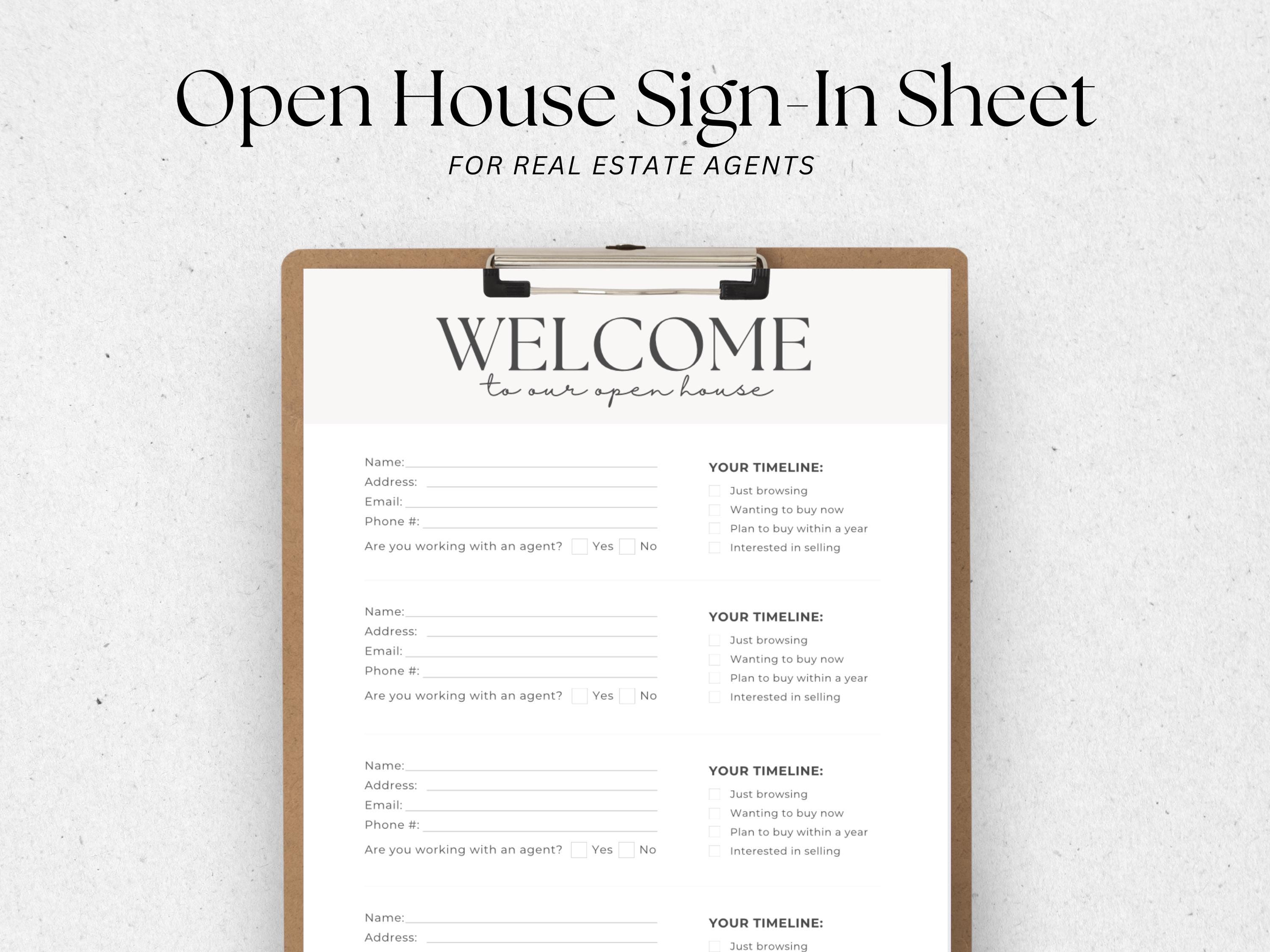 Open House Sign in Template, Real Estate Marketing, Real Estate Flyer ...