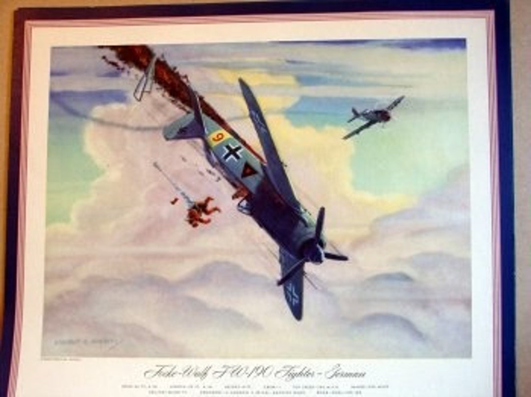 WWII German Focke Wulf FW-190 Machine Gun Fighter Bomber Plane - Etsy