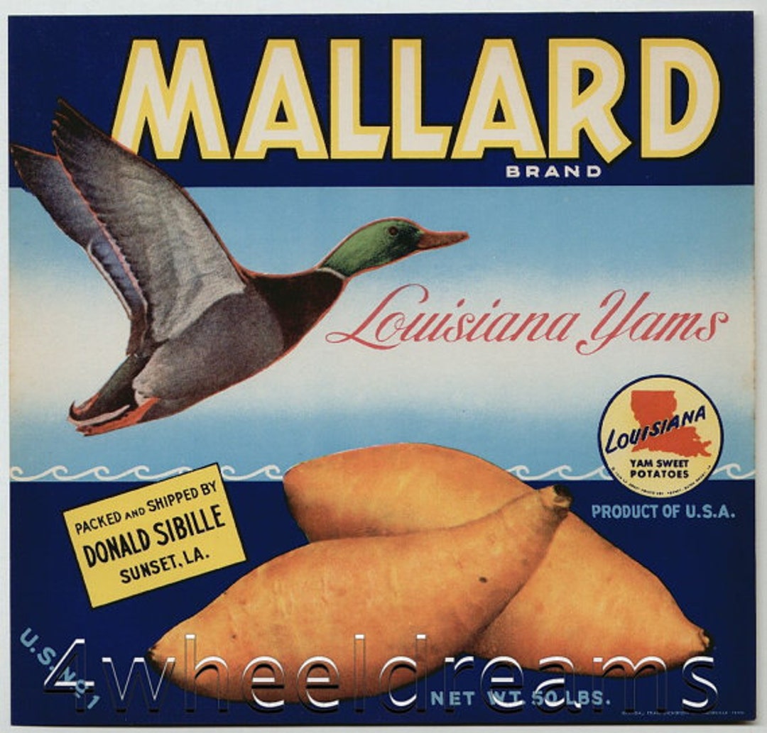 1940s 50s Original Crate Labels Mallard Parrot Mary Agnes Citrus Apples ...