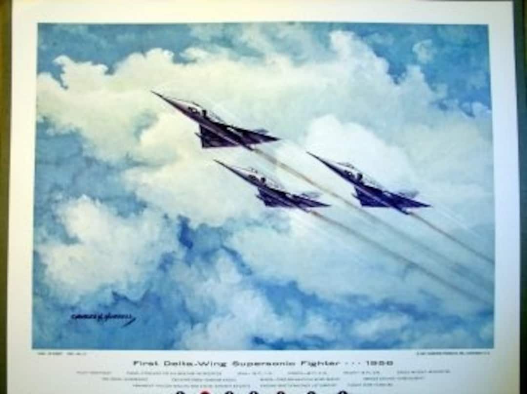 1956 1st Delta Wing 1 Place Supersonic Interceptor Fighter Jet Convair ...
