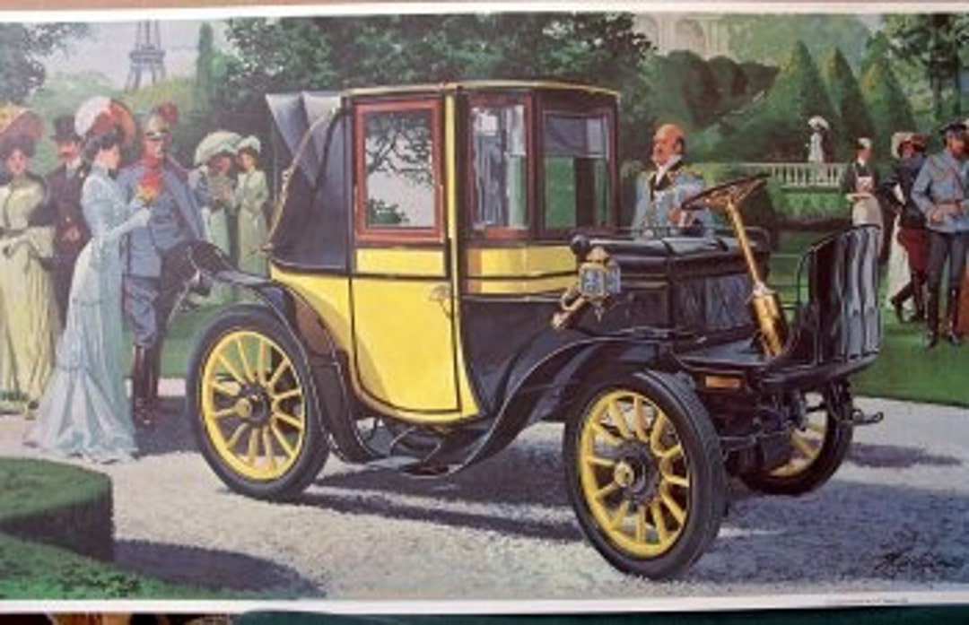 1906 Very Rare Krieger Brasier Electric Landaulet Car - Etsy