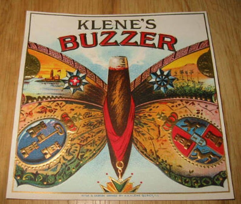 1920s Buzzer Butterfly Embossed Label Paper Ephemera Vintage - Etsy