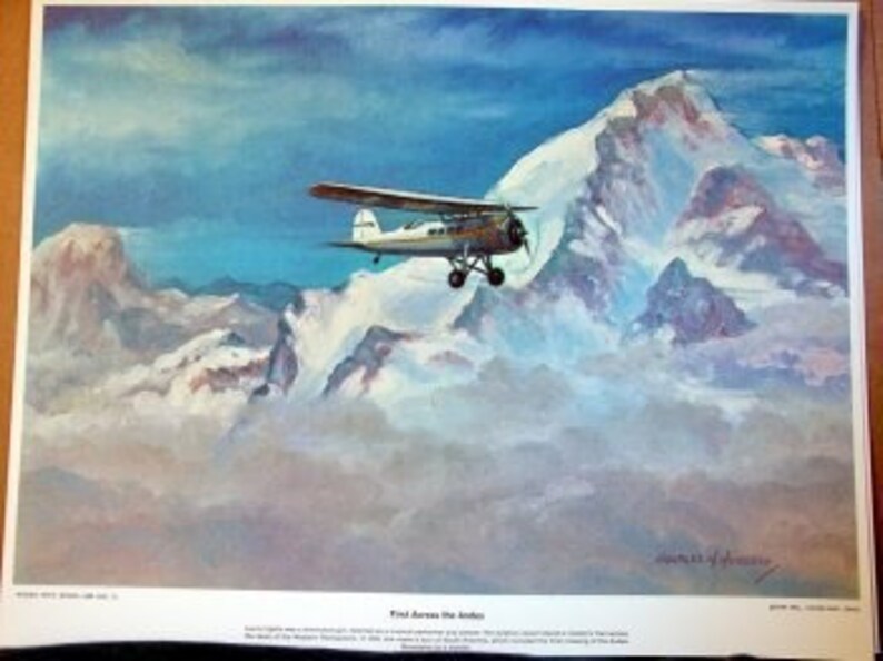 1934 Laura Ingalls 1st Woman Aviator Pilot to Cross Andes Flight Wow - Etsy