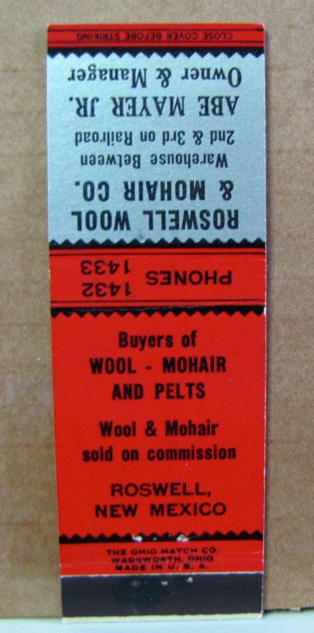 1940s Roswell Wool Mohair Co Abe Mayer Jr New Mexico Racist Stereotype ...